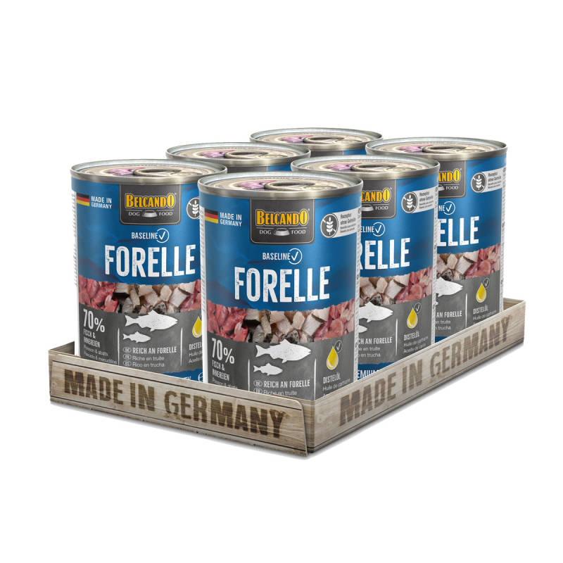 6 x 400 g Belcando Baseline Forelle - Tierfutterkiste Paul Heider